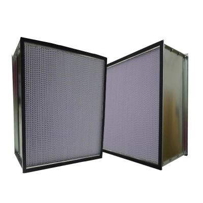 China H13 Galvanized Frame Glass Fiber Media Hepa Air Filters , Box Type High Efficiency Room Air Filter for sale
