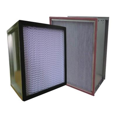 China HV Fiberglass Media Pleated Panel Hepa Air Filter For Industrial Clean Room H10 H11 H12 H13 for sale