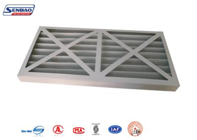 China Food Processing Industry Panel Air Filter , Cardboard Frame Pleated Panel Industrial Air Filtration System for sale