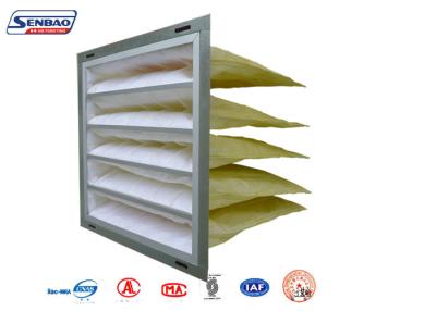 China Customized Galvanized Frame Pocket Air Filter for Ventilation System Industrial for sale