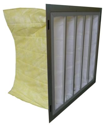 China Dust Collector Pocket Air Filter F5 F6 F7 F8 Medium Efficiency Bag Type for sale