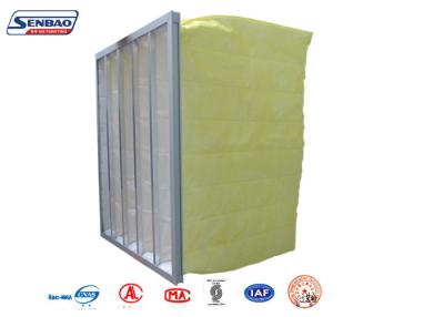 China Ventilation System Aluminum Frame Pocket Air Filter with Non Wovens Synthetic Fiber for sale