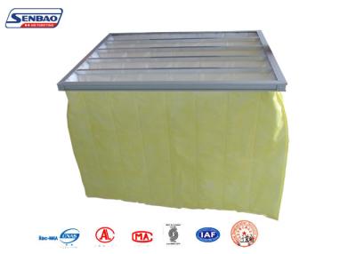 China Non wovens Synthetic Fiber Pocket Air Filter with Aluminum Frame High Efficiency for sale