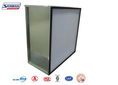 China HVAC System H13 Galvanized Frame Hepa Air Filters Box Type Fiberglass Media for sale