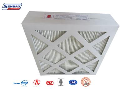 China HVAC System Cardboard Frame Fiberglass Air Filters with Mini Pleated Medium for sale