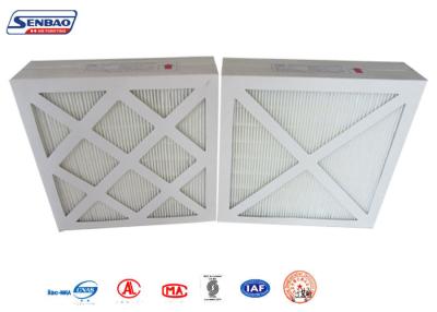 China High Efficiency Pleated Panel Furnace Air Filter with MERV8 MERV10 Cardboard Frame Synthetic Fiber Media for sale