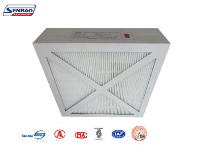 China Cardboard Frame Pleated Panel Air Filters with Fiberglass Material Medium high Efficiency for sale