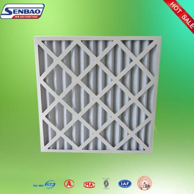 China Panel Pleated Big Air Flow G3 Pre Filter With Cardboard Frame for sale
