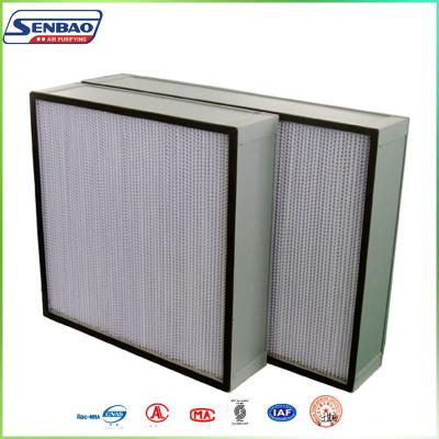 China Aluminum/paper separator customized Deep-pleated Air Purifier H13 HEPA Filter for sale