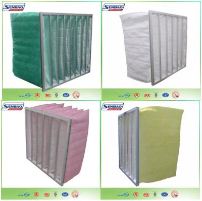 China Synthetic Filter Media Non-Woven 6 Pockets HVAC Air Filters , High Capacity Air Conditioner Filter Replacement for sale