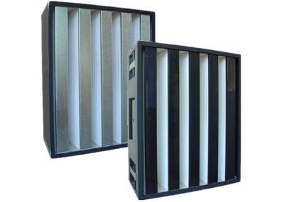 China Rigid Absolute Hepa V Bank Filters For Air Conditioning Units , Large Dust Capacity for sale