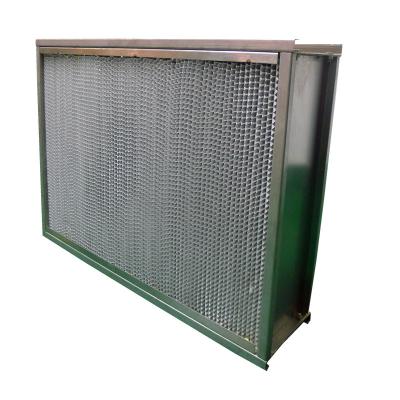 China Heat Resistant Industrial High Temp Hepa Filter With H13 Box / Hepa Media Filter for sale