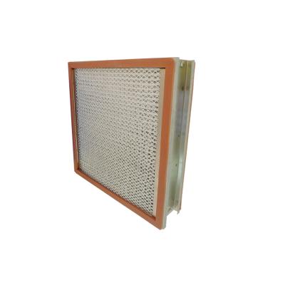 China Industrial HVAC Deep Pleated High Temperature Hepa Filter With Galvanizd Steel Frame for sale