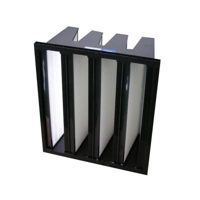 China Commercial Hvac V Bank Filters Combined Hepa Air Filters / Mini Pleat Air Filters for sale