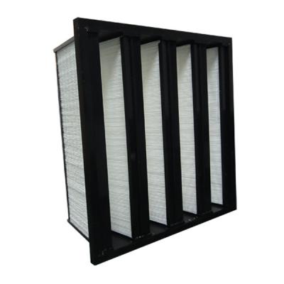 China Performance Mini-Pleat V Bank Fiberglass Air Filters For House And Ventilation System for sale