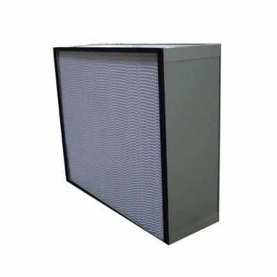 China Metal Frame Fiberglass High Efficiency Particulate Air Filter With Paper Separator for sale