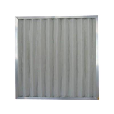 China Primary Efficiency Aluminum Frame Pleated Media Air Filter For Ventilation System for sale
