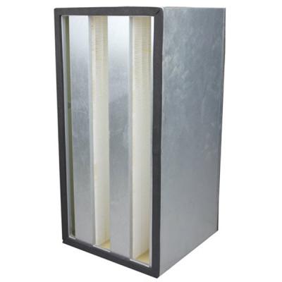 China High Efficiency Multi V Bank Air Filter With Glass Fiber , Low Resistance for sale