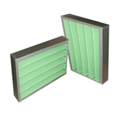 China High Efficiency Green Cotton Pleated Media Air Filter Hvac Pre Filter for sale