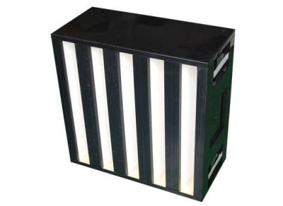 China Disposable Fiberglass V Bank Filters , High Efficiency HEPA Box Air Filter Cleaners for sale