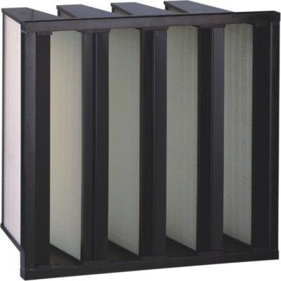 China Large Air Flow Industrial V Bank Filters Hepa Box Air Filter Air Purifier for sale