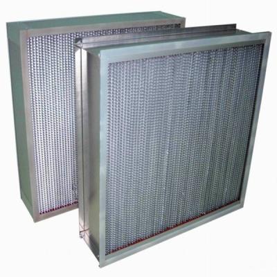 China Aluminum Foil Pleat High Temperature Hepa Filter For Industrial Air Filter System for sale