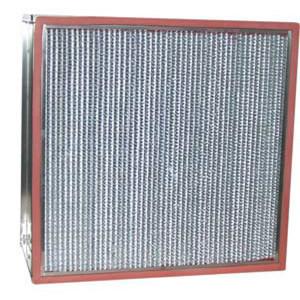 China Stainless Steel Frame High Temp Hepa Air Conditioning Filters Fiberglass Media for sale