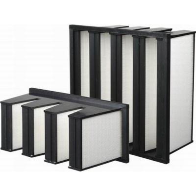 China Commercial F8 Medium Efficiency V Bank HEPA Air Filters For Cleanroom for sale