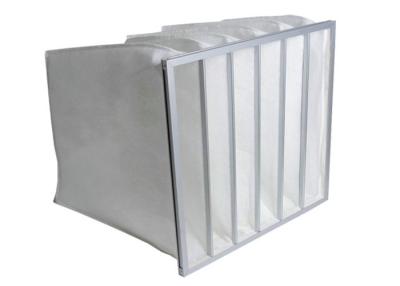 China High Performance Pocket Air Filter F5 F6 For Ventilation System , Aluminum Frame for sale