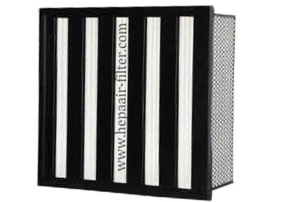 China Single Structure High Capacity V Bank Air Filters Dust For Hepa Systems for sale
