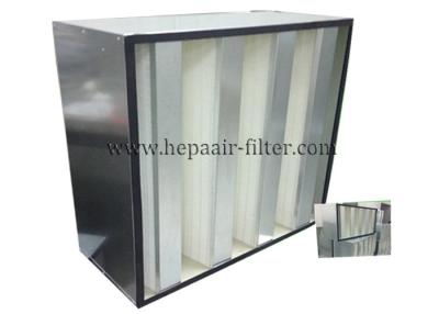 China Large Air Flow High Efficiency Air Filter v-Bank Filters For Ventilation System for sale