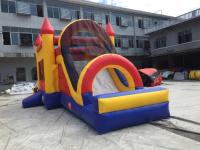 China Blow Up Bouncy Castle Combo Inflatable Bouncer With Slide Double Tripple Stitch for sale