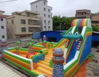 China Commercial Inflatable Bouncy Castle Palm Trees Theme Playground Equipment For Amusement Park for sale