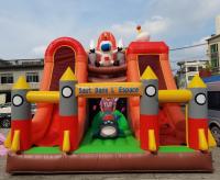 China 5mLX5mWX6mH Inflatable Jumping Bouncing Castles Rocket Slide For Children Party for sale