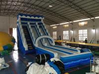 China PVC Commercial Amusement Inflatable Water Slides With Pool for sale