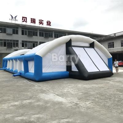 China Custom Made plato Water Inflatable Soap Soccer Field 90cm Tube Width for sale