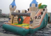 China Cartoon Playground Giant Inflatable Slide Double Tripple Stitch for sale
