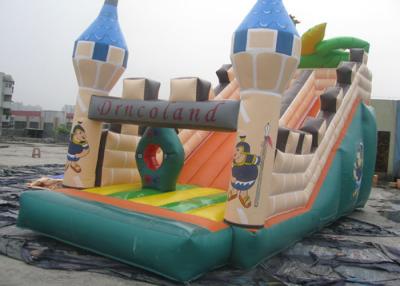 China Cartoon Playground Giant Inflatable Slide Double Tripple Stitch for sale