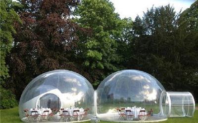 China Popular Waterproof Inflatable Clear Tent With Duble Room Cabin for sale