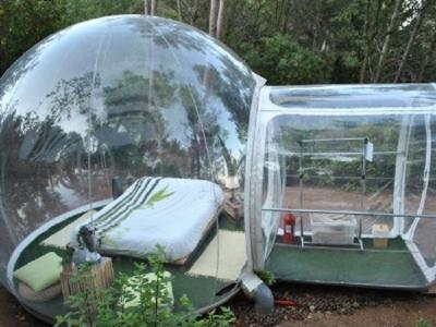 China Transparent Lawn Outdoor Inflatable Tent Clear Inflatable Camp Tent For Family for sale