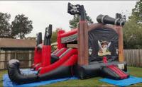 China Customized Double Lane Pirate Inflatable Slide Jumping Bouncer Slide Combo for sale