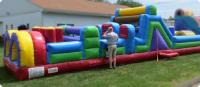 China Giant Pool Inflatable Obstacle Course 40 Foot Kids Obstacle Course Water Slide for sale