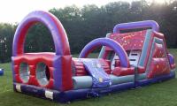 China 52 Feet Interactive Princess Kids Obstacle Course Inflatable Interesting for sale