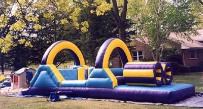 China Backyard Colorful Inflatable Bouncy Obstacle Course Eco - Friendly for sale