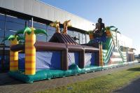 China Custom Made Inflatable Jungle Obstacle Course Flame Retardant for sale