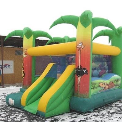 China Chirdren Jump N Slide Jungle Bouncy Castle Super Heroes Durable 0.55mm PVC for sale