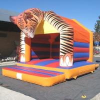 China Outdoor Plato PVC Tarpaulin Inflatable Bouncy Castle Tiger Head for sale