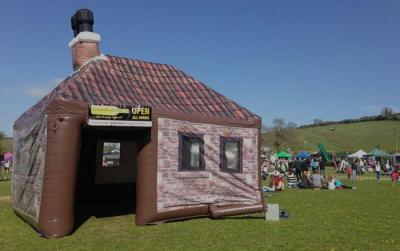 China Giant Durable Inflatable Yard Tent Two Door Inflatable Drinking Pub for sale