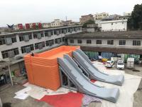 China Events Inflatable Combo Slide With Large Platform Outdoor PVC Tarpaulin Material for sale