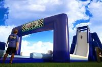 China Custom  Inflatable Blue Or Red Inflatable Water Slide For Adult for sale